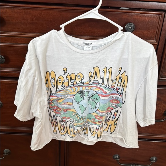 Project Social T | Tops | Project Social T White Earth Graphic Tee ...